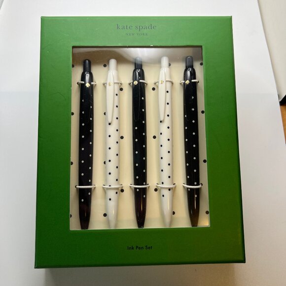 kate spade | Office | Kate Spade Polka Dot Pen Set | Poshmark